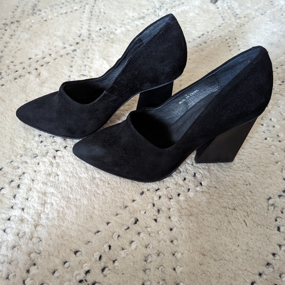 Jeffrey Campbell | Shoes | Jeffrey Campbell Black Suede Geometric Block ...